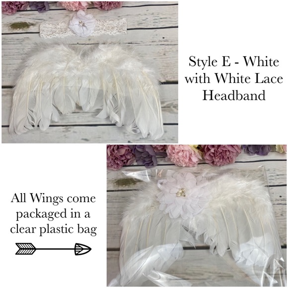 Matching Sets | Newbornbaby Angel Wings Headband Photography Prop ...